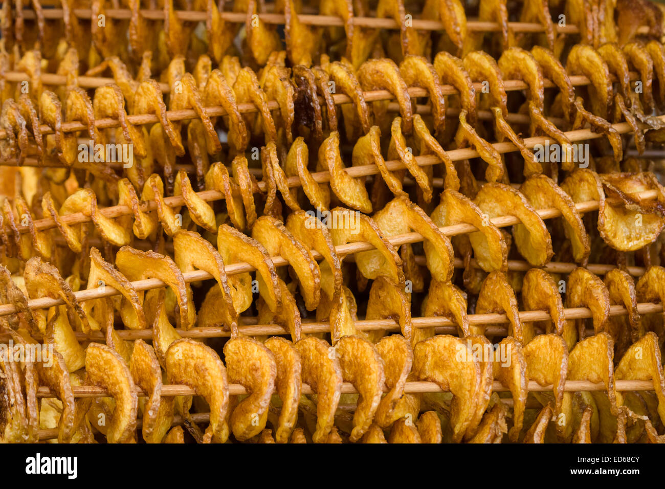 Bramborak. Potato chips manual preparation. Czech republic Stock Photo ...