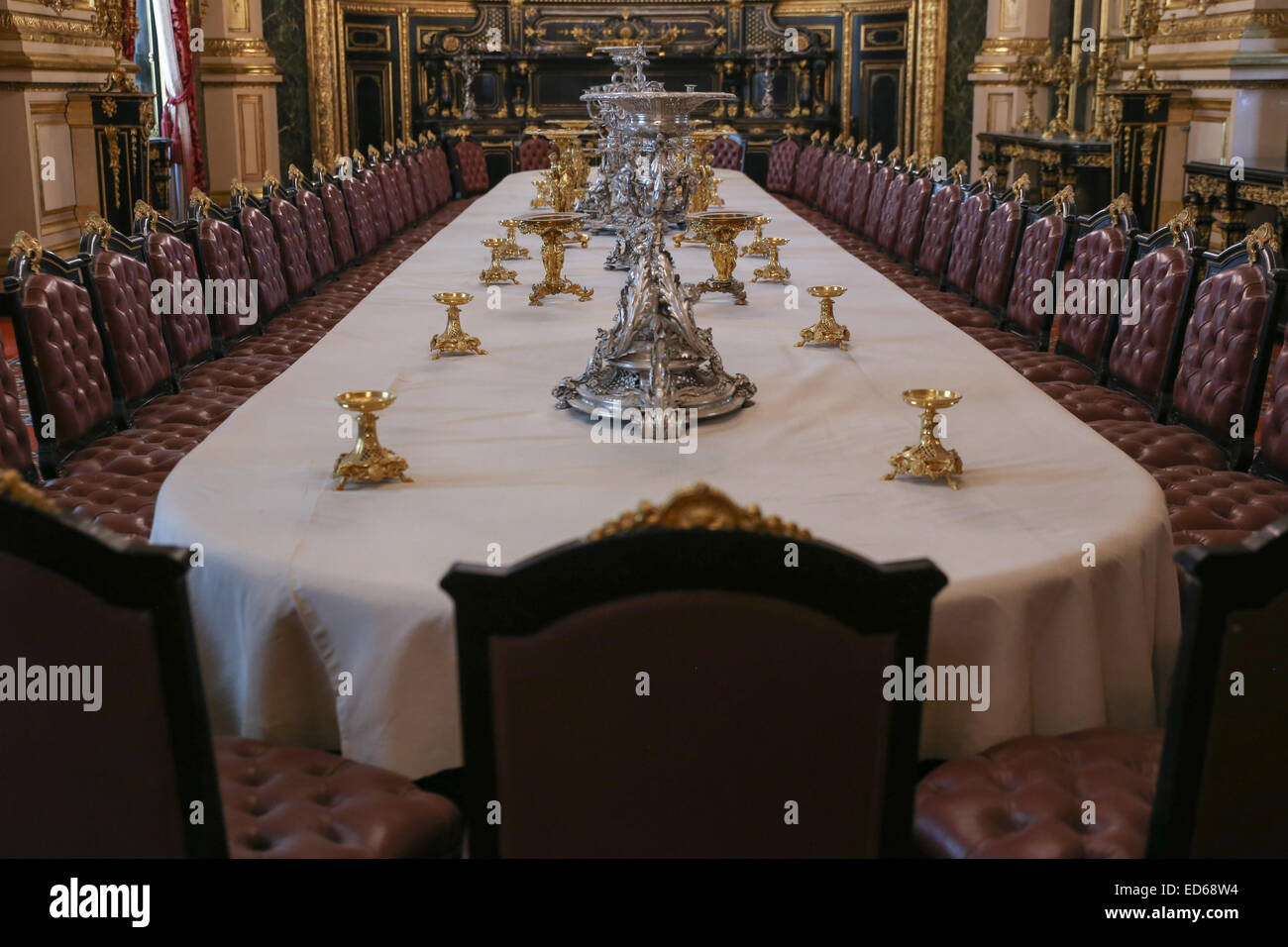 Louvre museum Napoleon apartment dining table Stock Photo - Alamy
