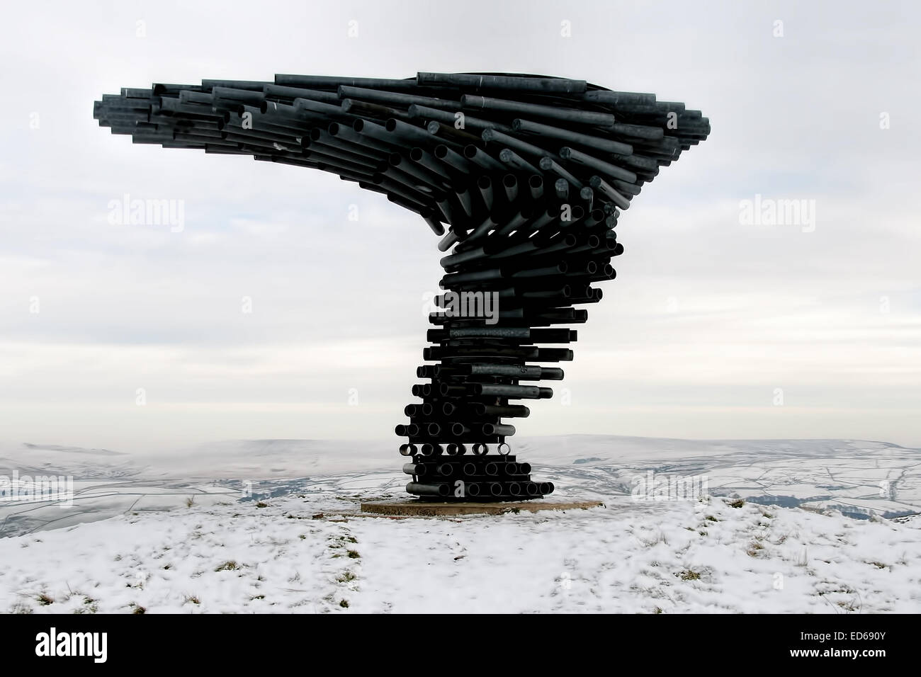 The singing ringing tree one of Lancashire four panopticons, high above ...