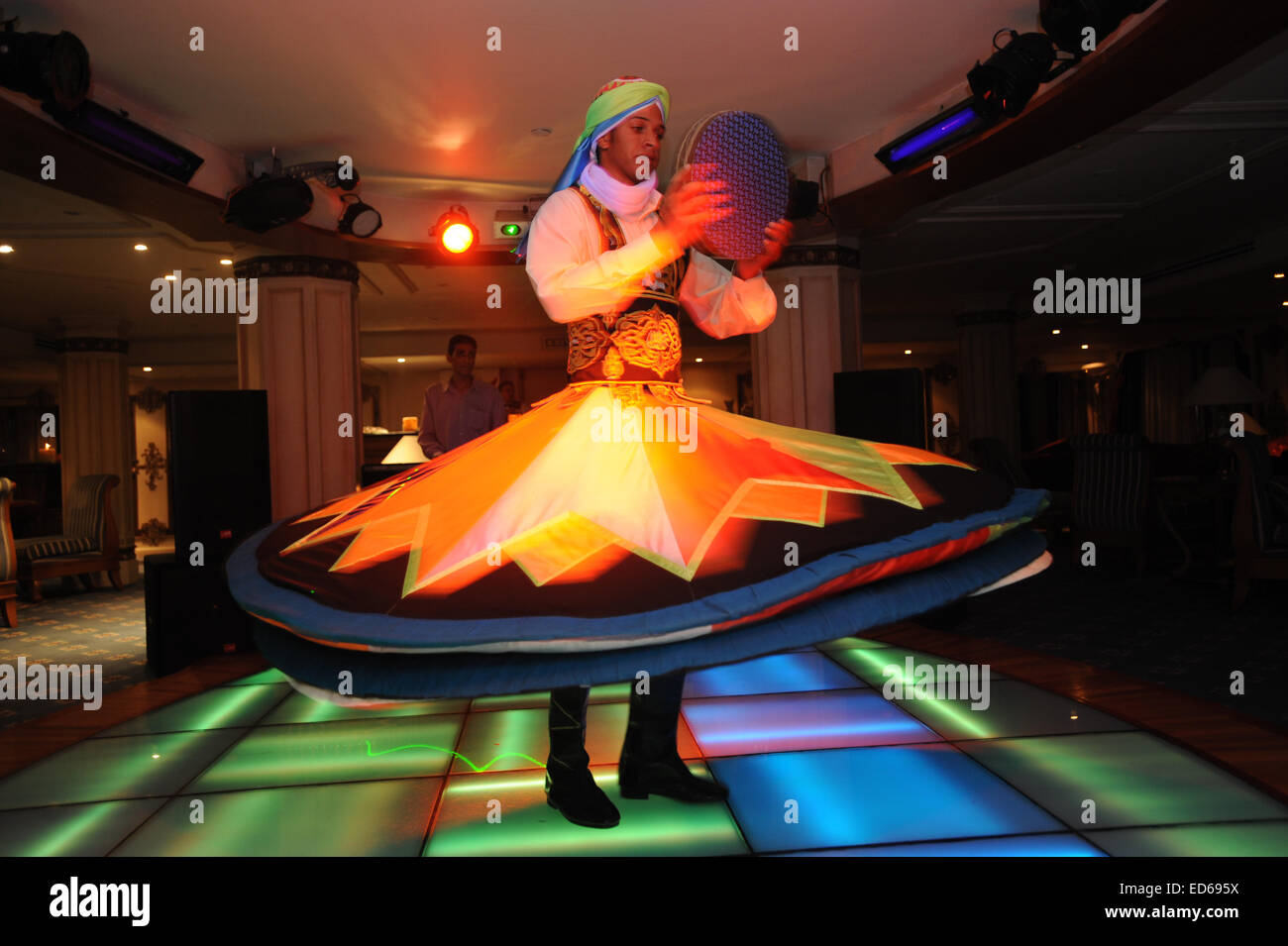 Egypt show a whirling dervish, Dance Traditional local costume Stock ...