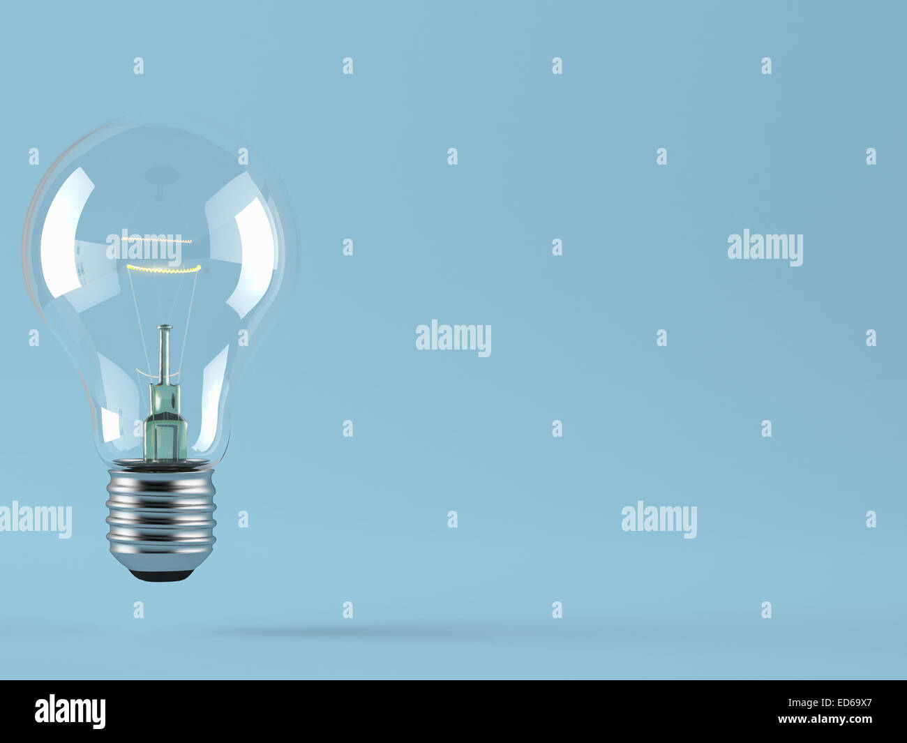 Light bulb with blue background hi-res stock photography and images - Alamy