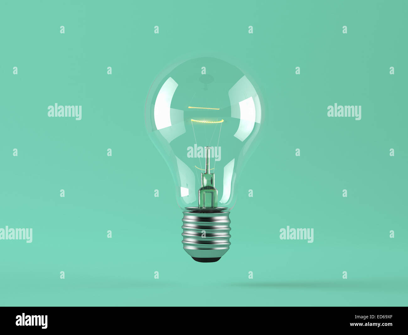 light bulb on blue background Stock Photo - Alamy