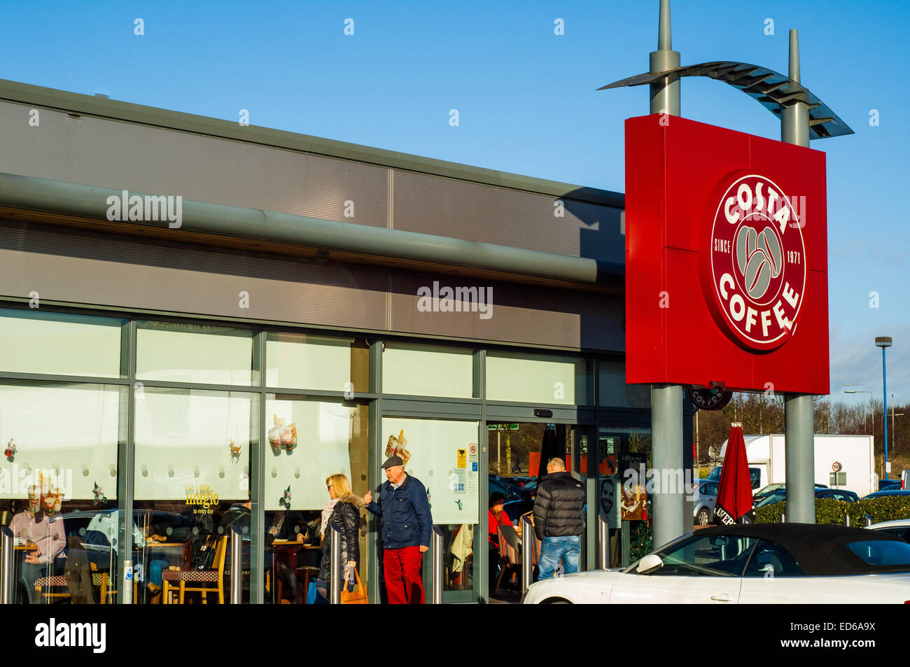 Costa coffee Riverside retail Northampton England Stock Photo - Alamy