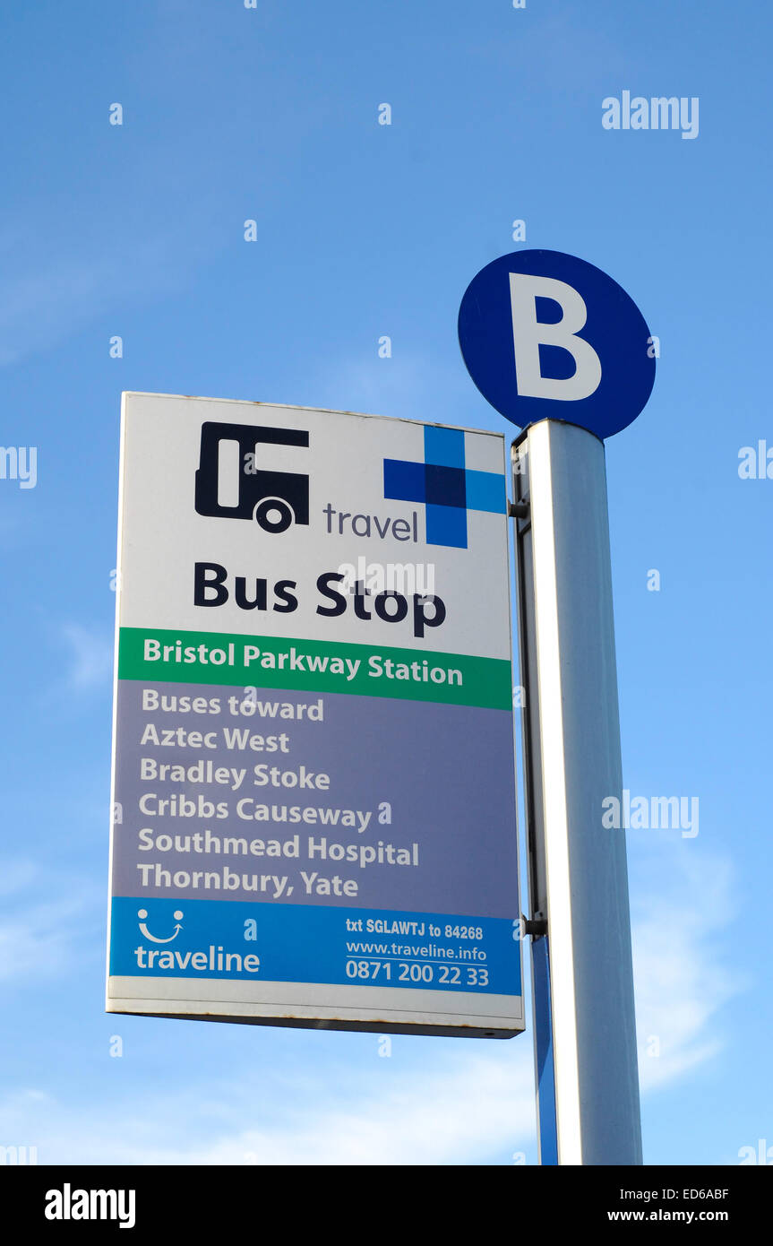 Bus stop information sign Stock Photo - Alamy