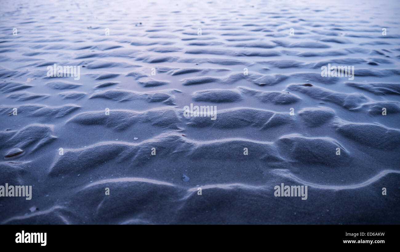 ripples in sand on the beach at north sea Stock Photo - Alamy