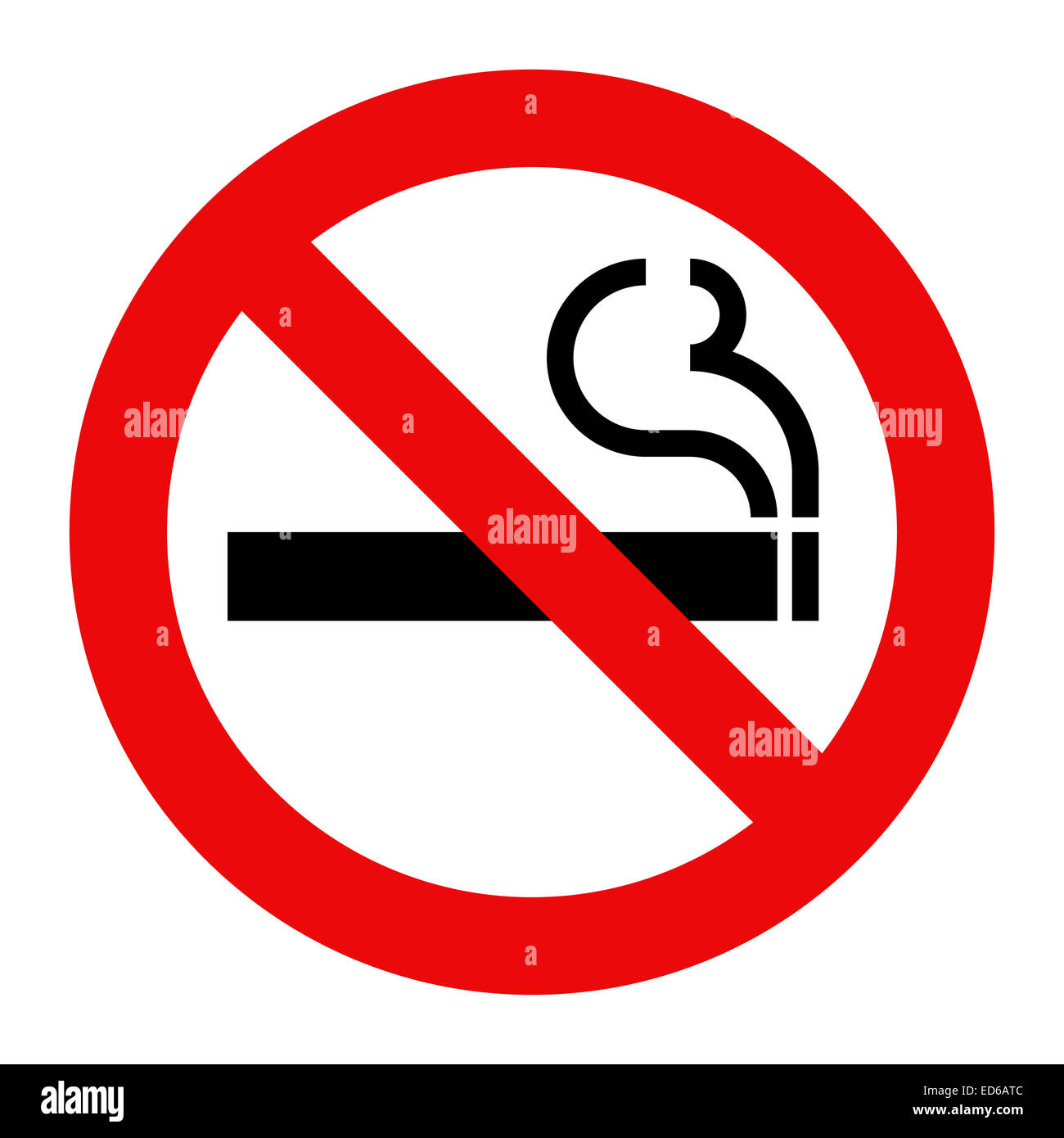 No smoking sign. Smoking prohibited symbol isolated on white background ...