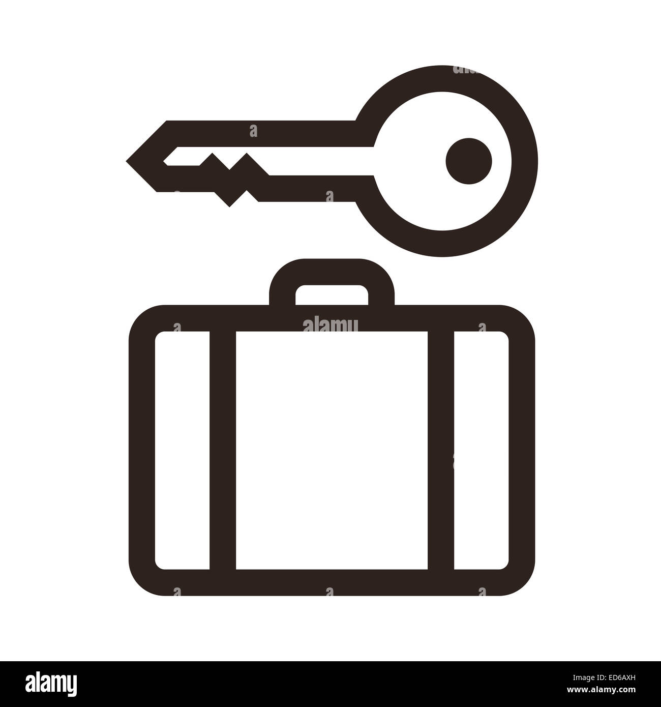 Baggage storage - travel icon isolated on white background Stock Photo ...