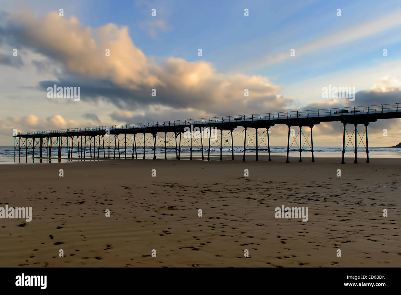 The iconic pier at Saltburn by the Sea Stock Photo - Alamy
