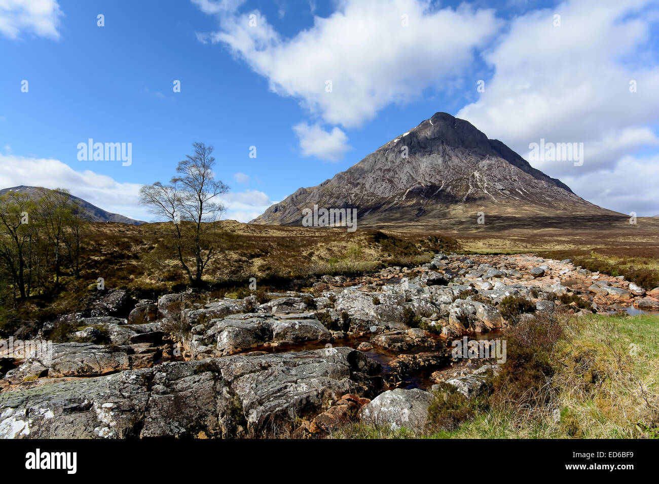 Buachaille Etive Mor as seen in Glencoe in the Highlands of Scotland ...