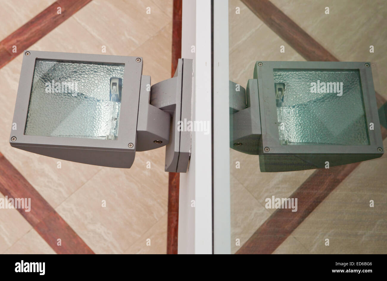 Big halogen lights for ceiling illumination. Upside take Stock Photo ...