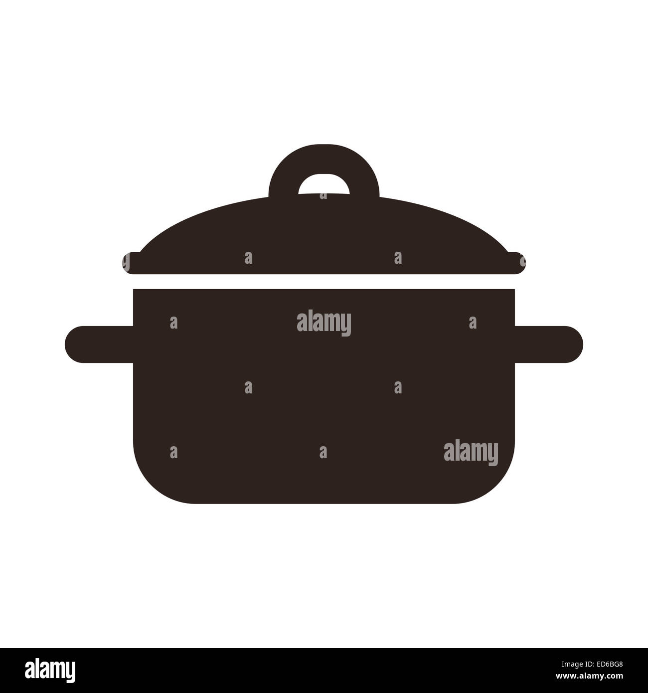 Cooking pot symbol isolated on white background Stock Photo - Alamy