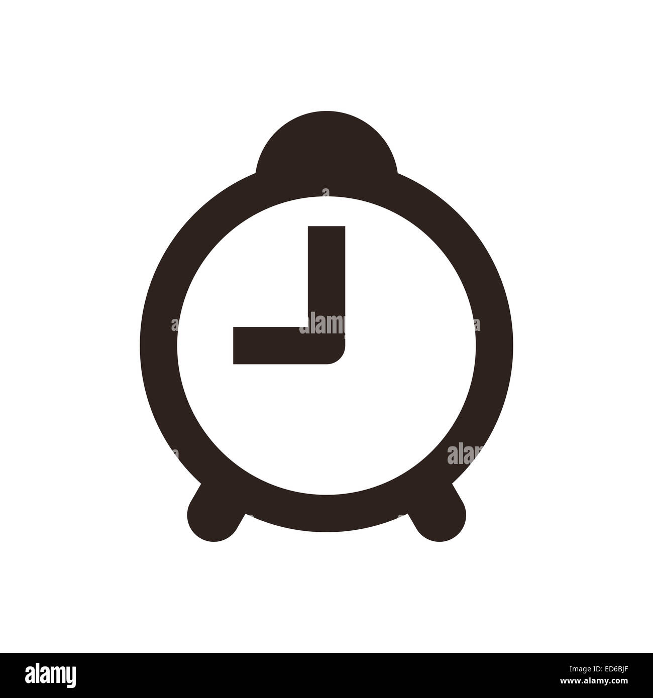 Clock icon isolated on white background Stock Photo - Alamy