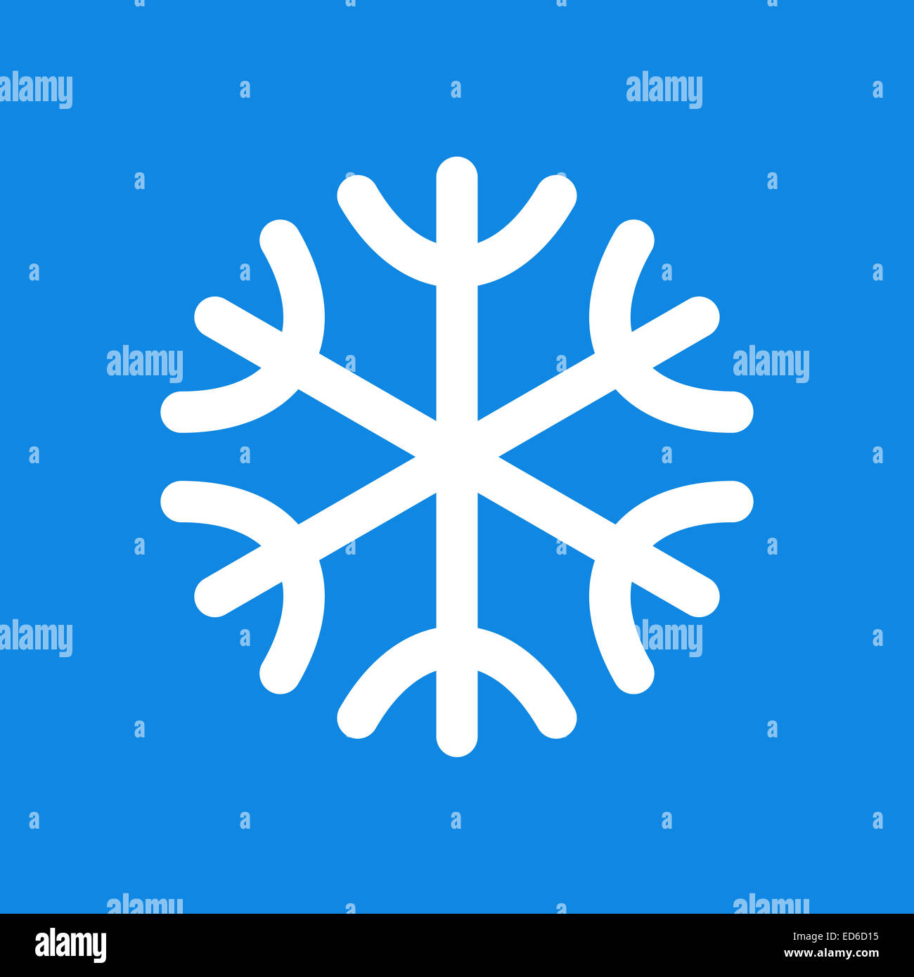 Simple blue snowflake icon hi-res stock photography and images - Alamy