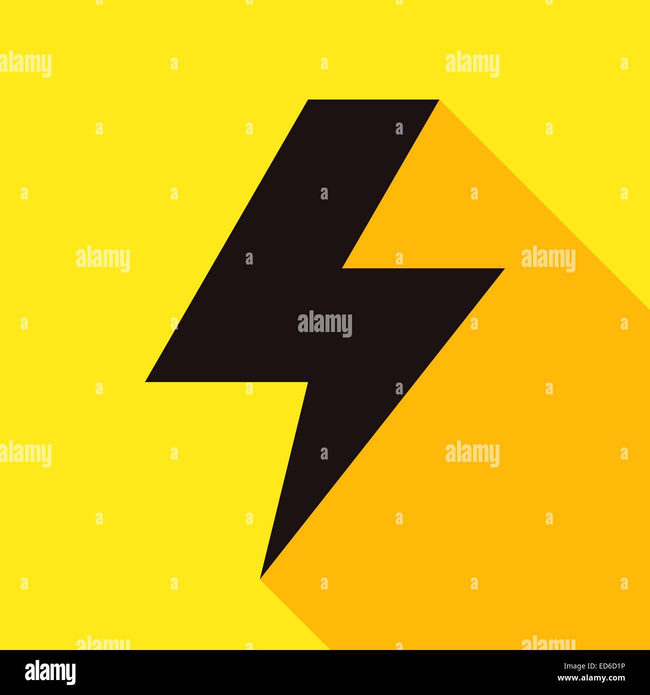 Lightning bolt icon on yellow hi-res stock photography and images - Alamy