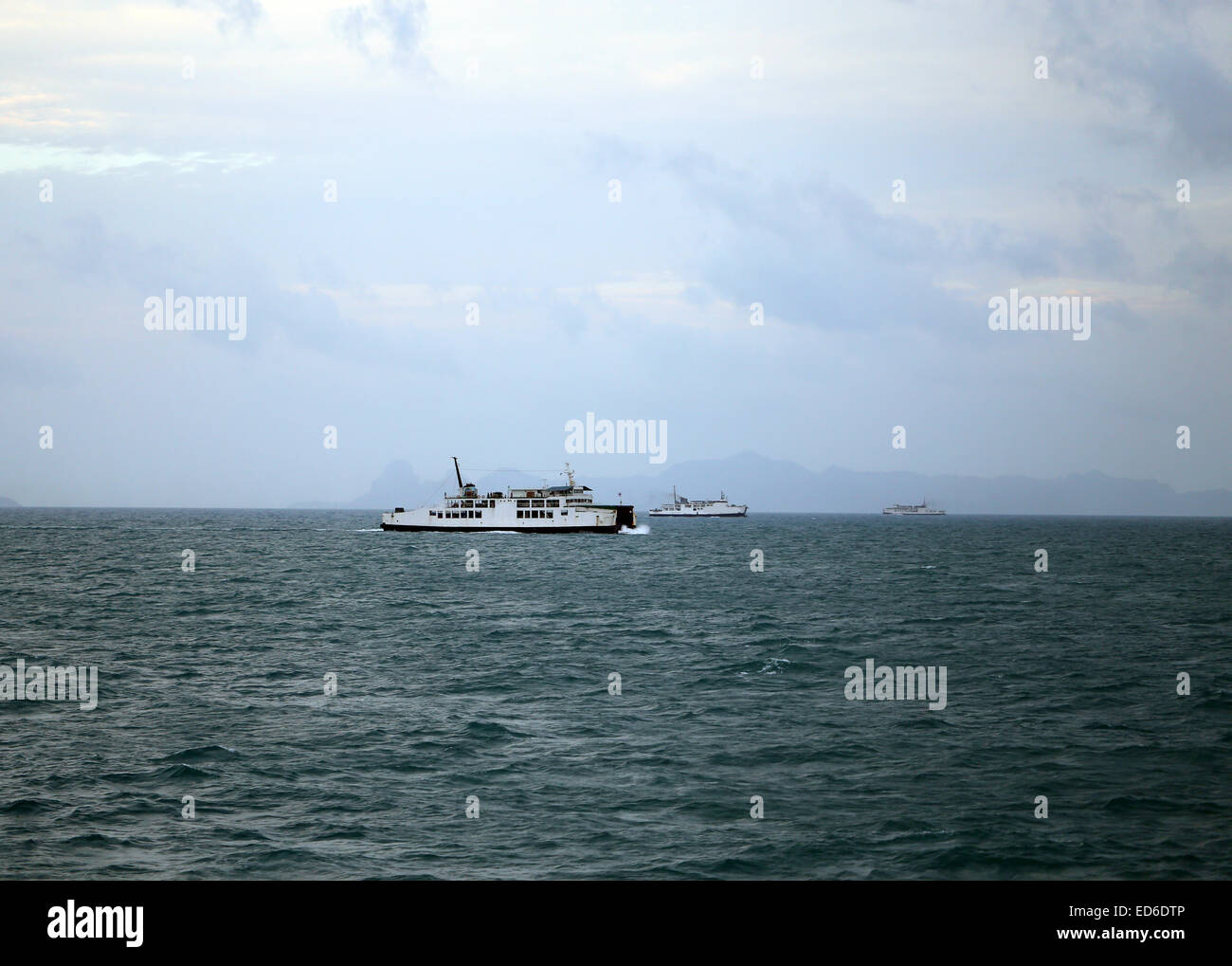 Beautiful large sea waves in the blue sea Stock Photo - Alamy
