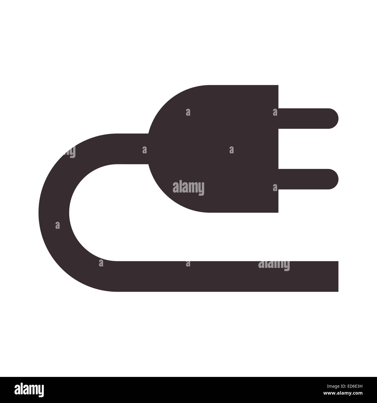 Plug icon isolated on white background Stock Photo - Alamy
