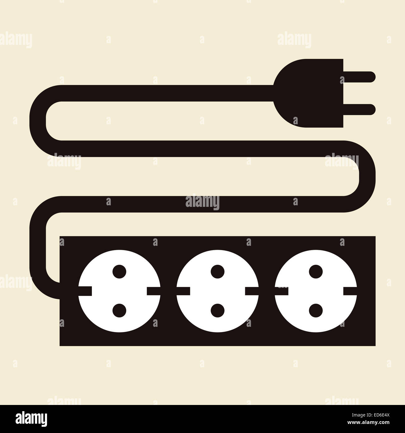 Power outlet icon on light background Stock Photo - Alamy