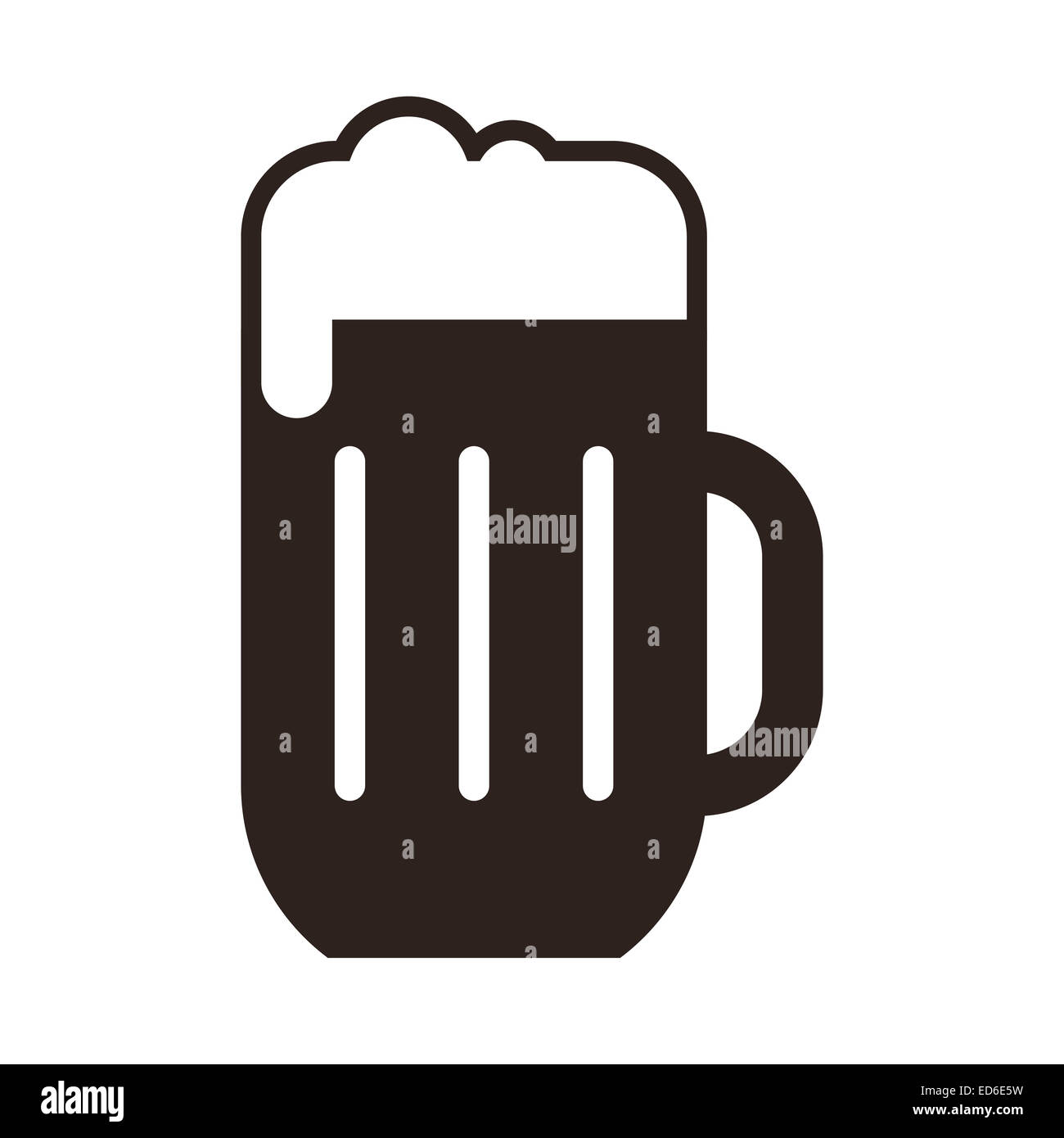 Beer glass symbol isolated on white background Stock Photo - Alamy