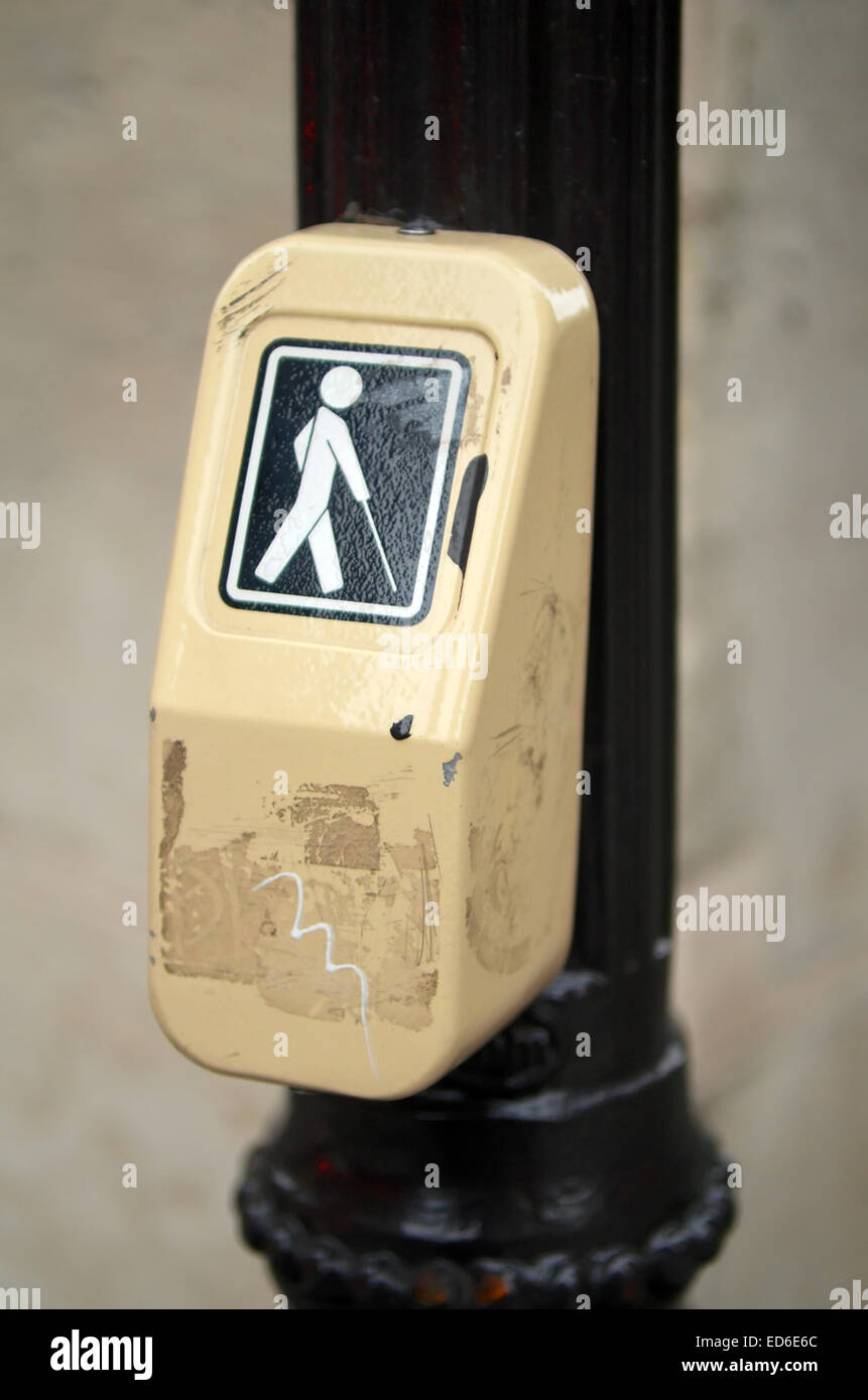 Road Sign Warning Blind People High Resolution Stock Photography and ...