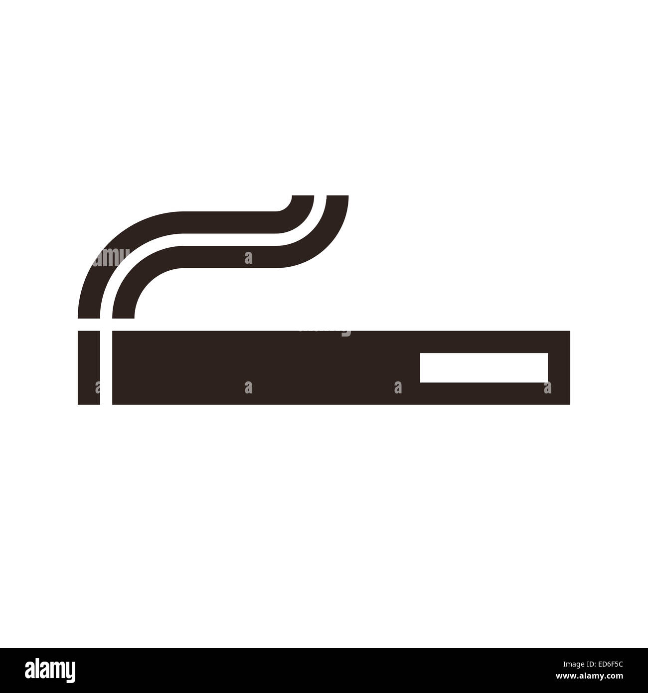 Cigarette sign isolated on white background Stock Photo - Alamy