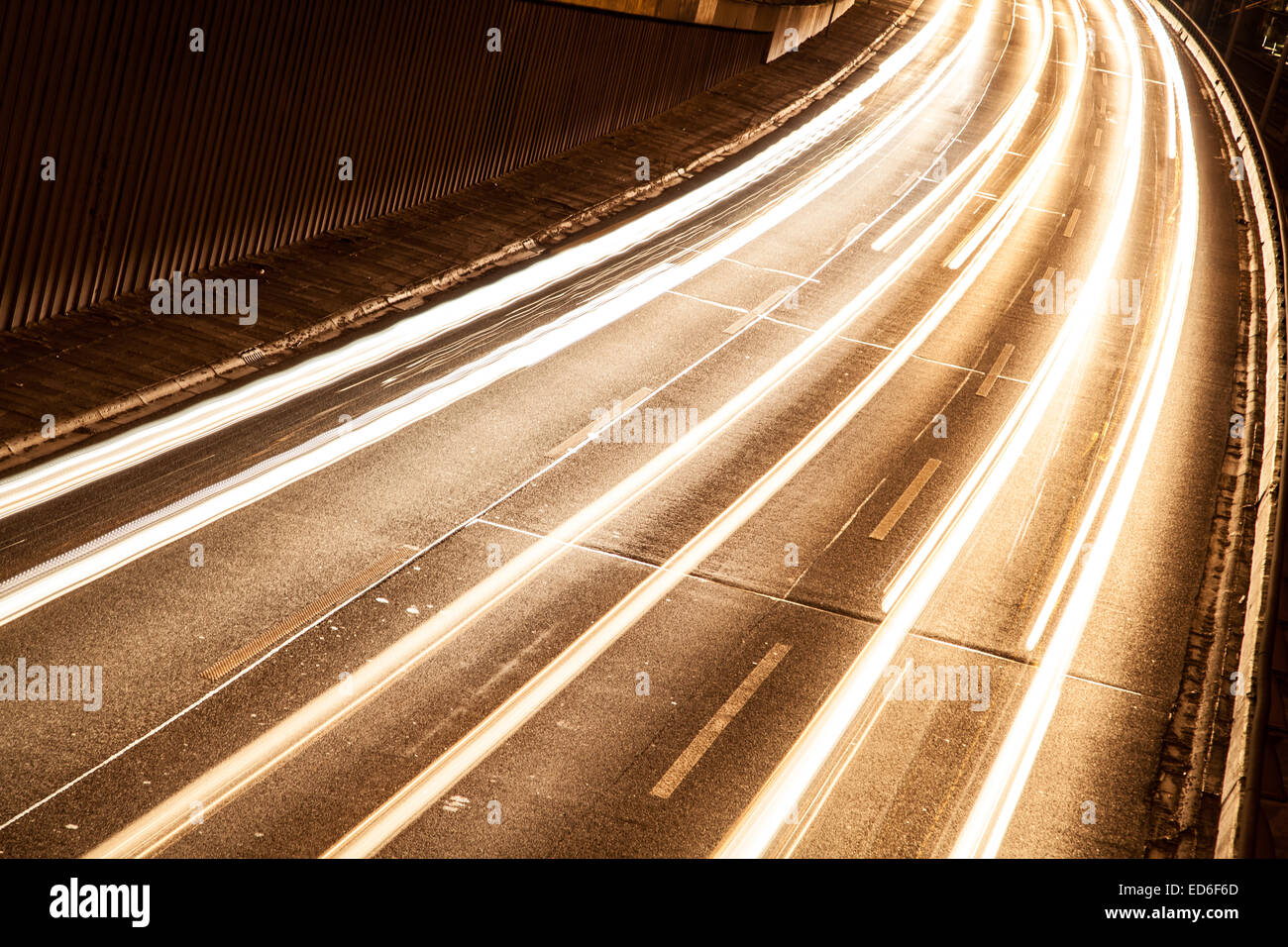 lights on highway by night Stock Photo - Alamy