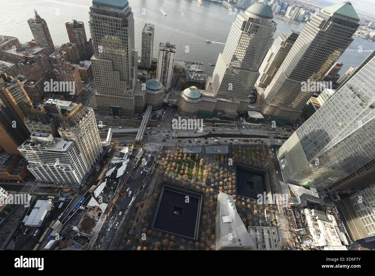 Manhattan, New York, USA. 12th Dec, 2014. A bird's-eye view of the 911 ...