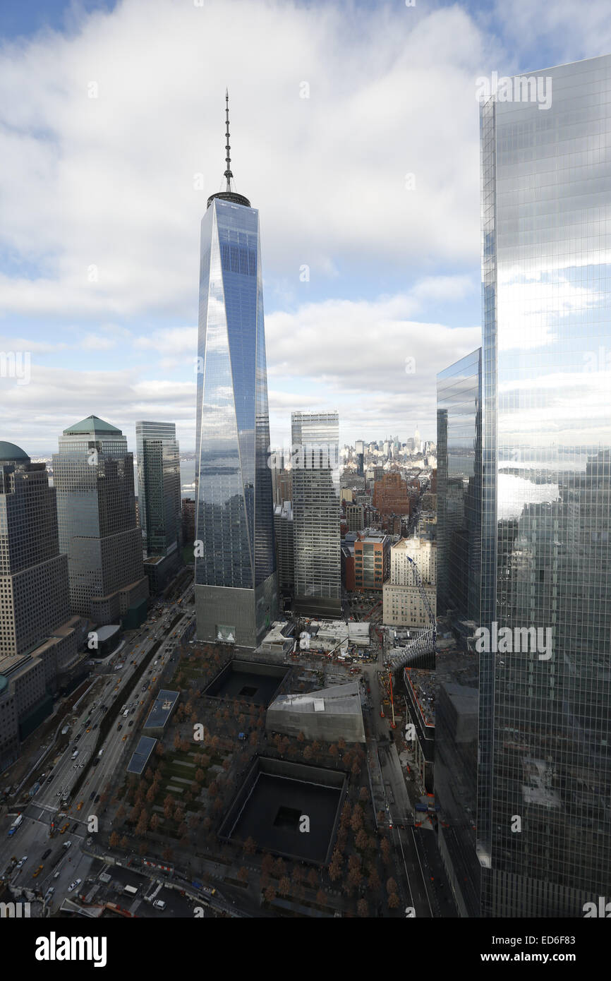 Manhattan, New York, USA. 12th Dec, 2014. The 911 Memorial and its ...