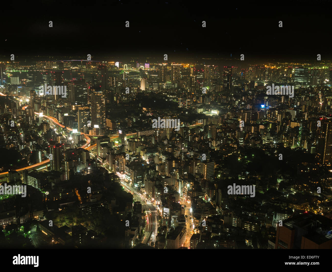 Tokyo city landscape at night Stock Photo - Alamy