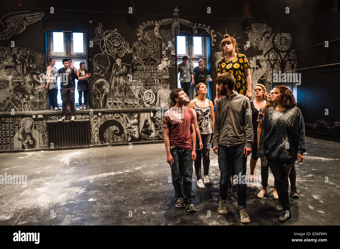 A group of third year undergraduate Aberystwyth University theatre ...