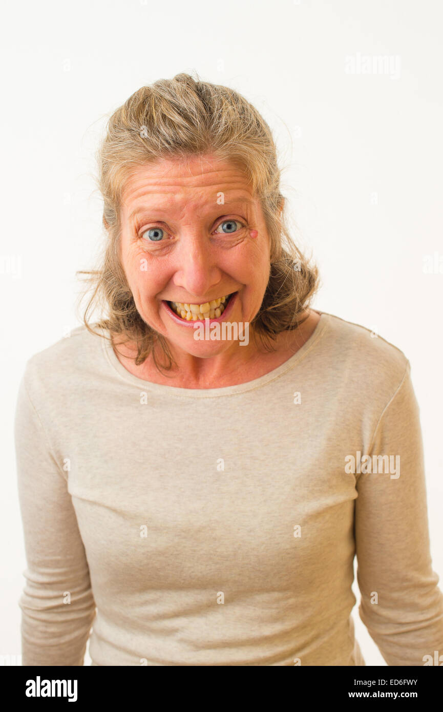 An Angry enraged furious frustrated forty year old caucasian woman ...