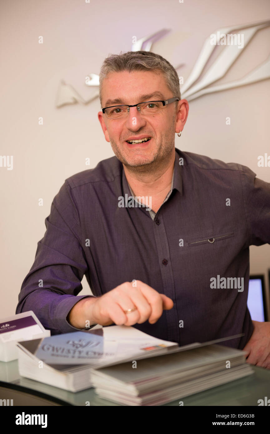 Huw Roberts, co-owner of Gwesty Cymru 5 star luxury hotel, Aberystwyth ...