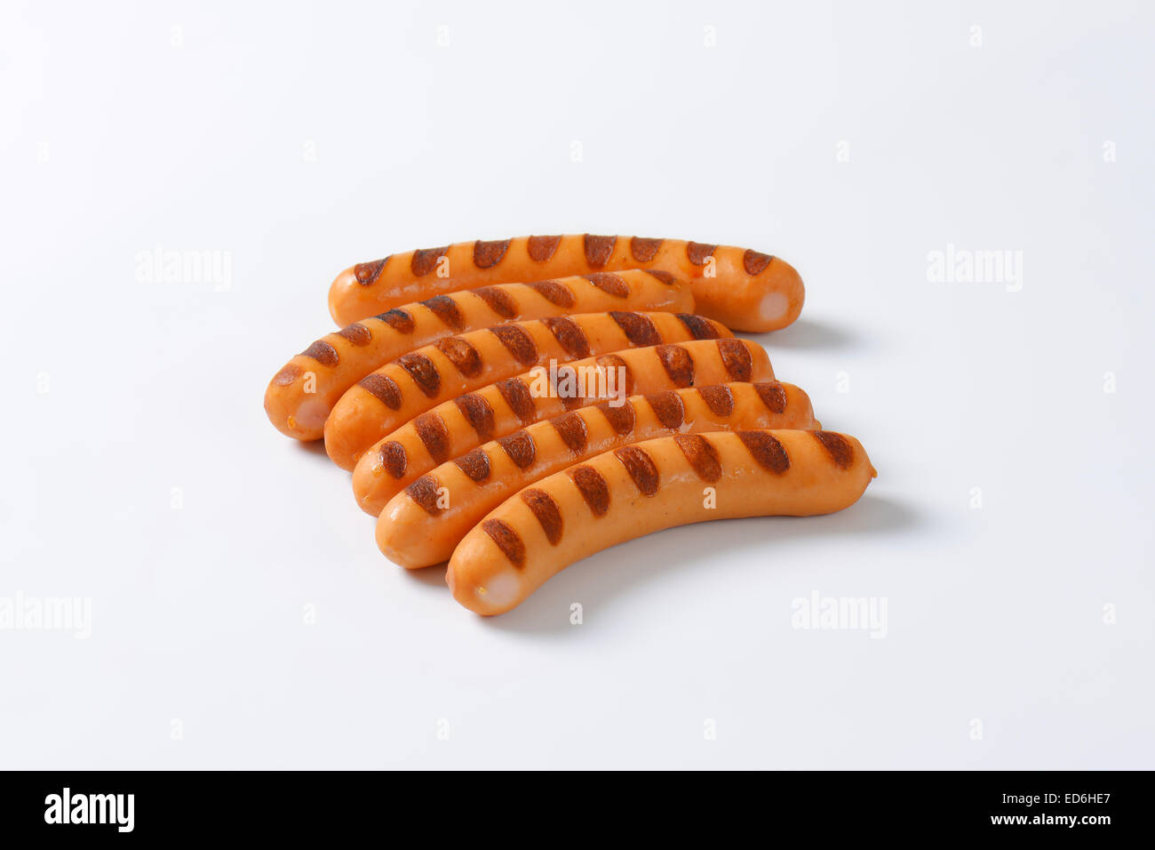 Grilled mini Vienna sausages - studio shot Stock Photo - Alamy