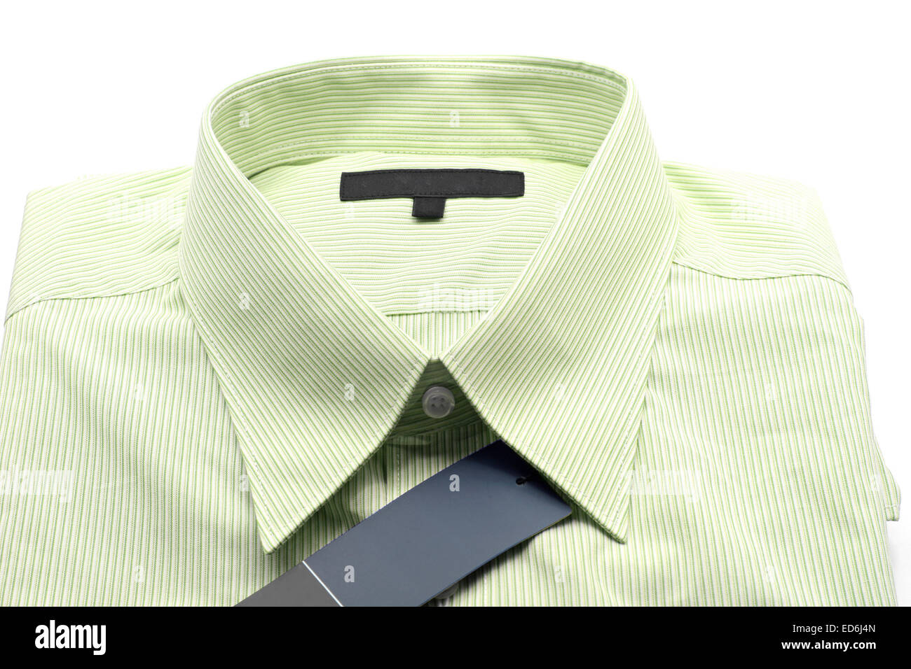 generic line pattern green business shirt with a blank label Stock ...