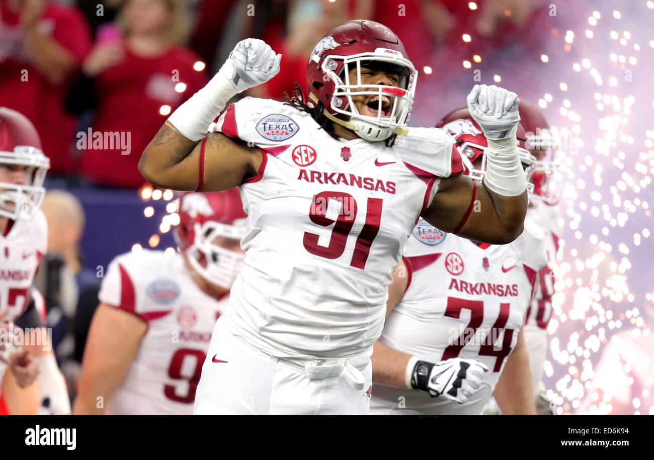 Houston, TX, USA. 29th Dec, 2014. Arkansas Razorbacks defensive tackle ...