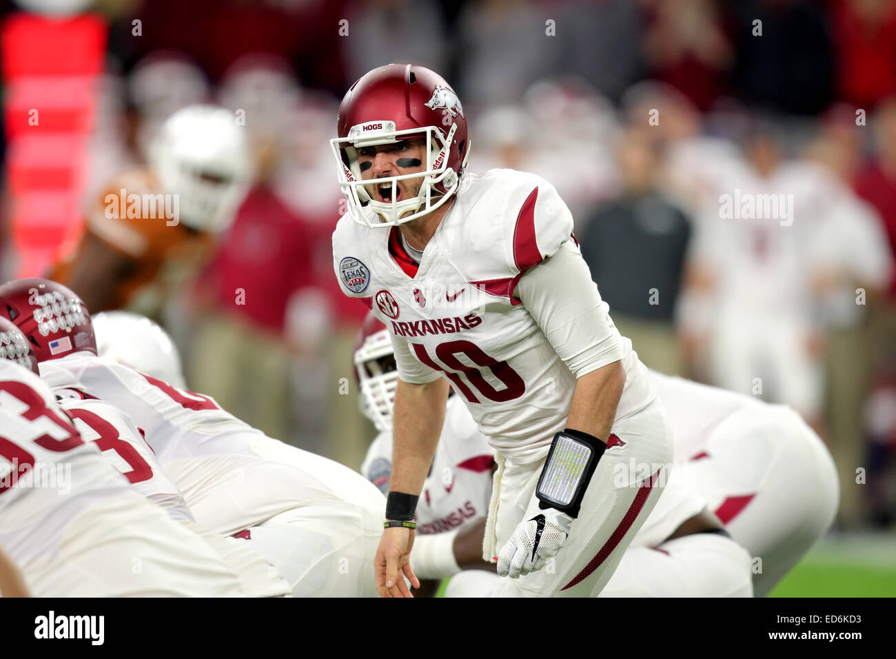Houston, TX, USA. 29th Dec, 2014. Arkansas Razorbacks quarterback ...