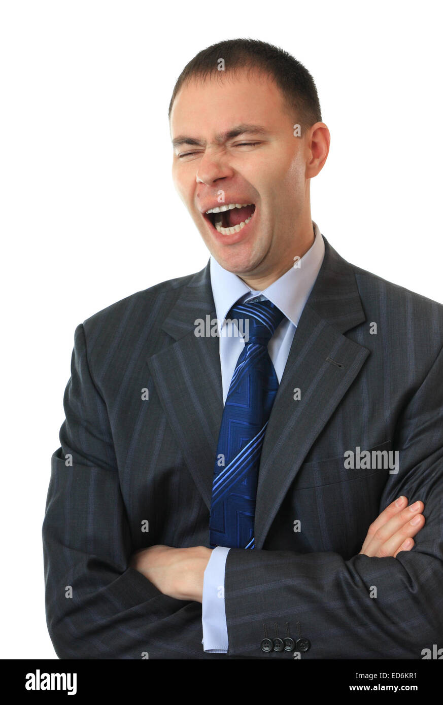 Man in suit yawns hi-res stock photography and images - Alamy