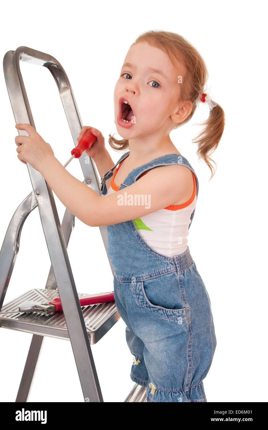 girl with the tools Stock Photo - Alamy
