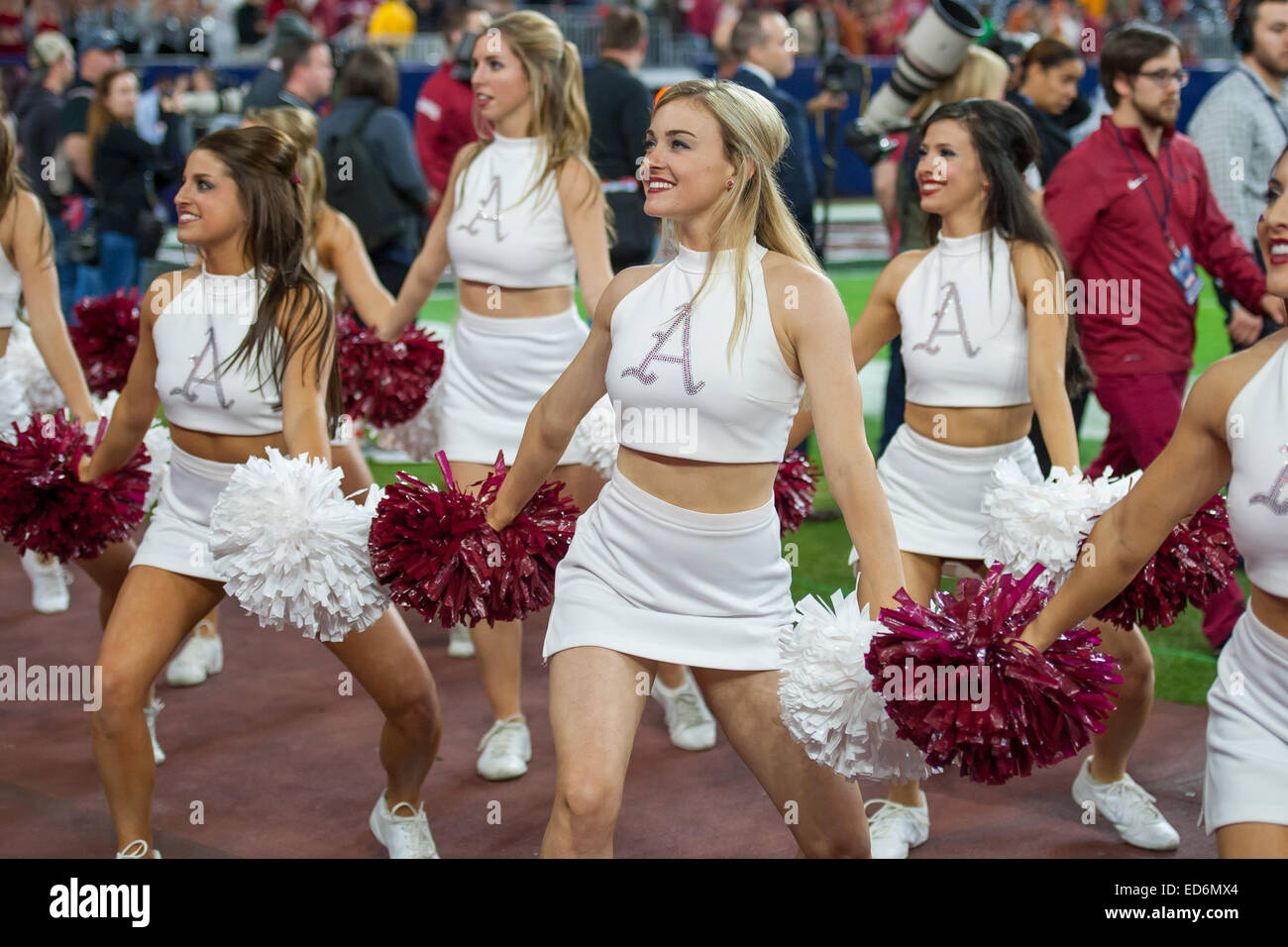Houston, Texas, USA. 29th Dec, 2014. Arkansas dance team members ...