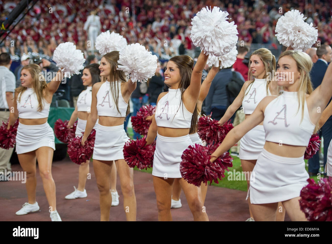 Houston, Texas, USA. 29th Dec, 2014. Arkansas dance team members ...