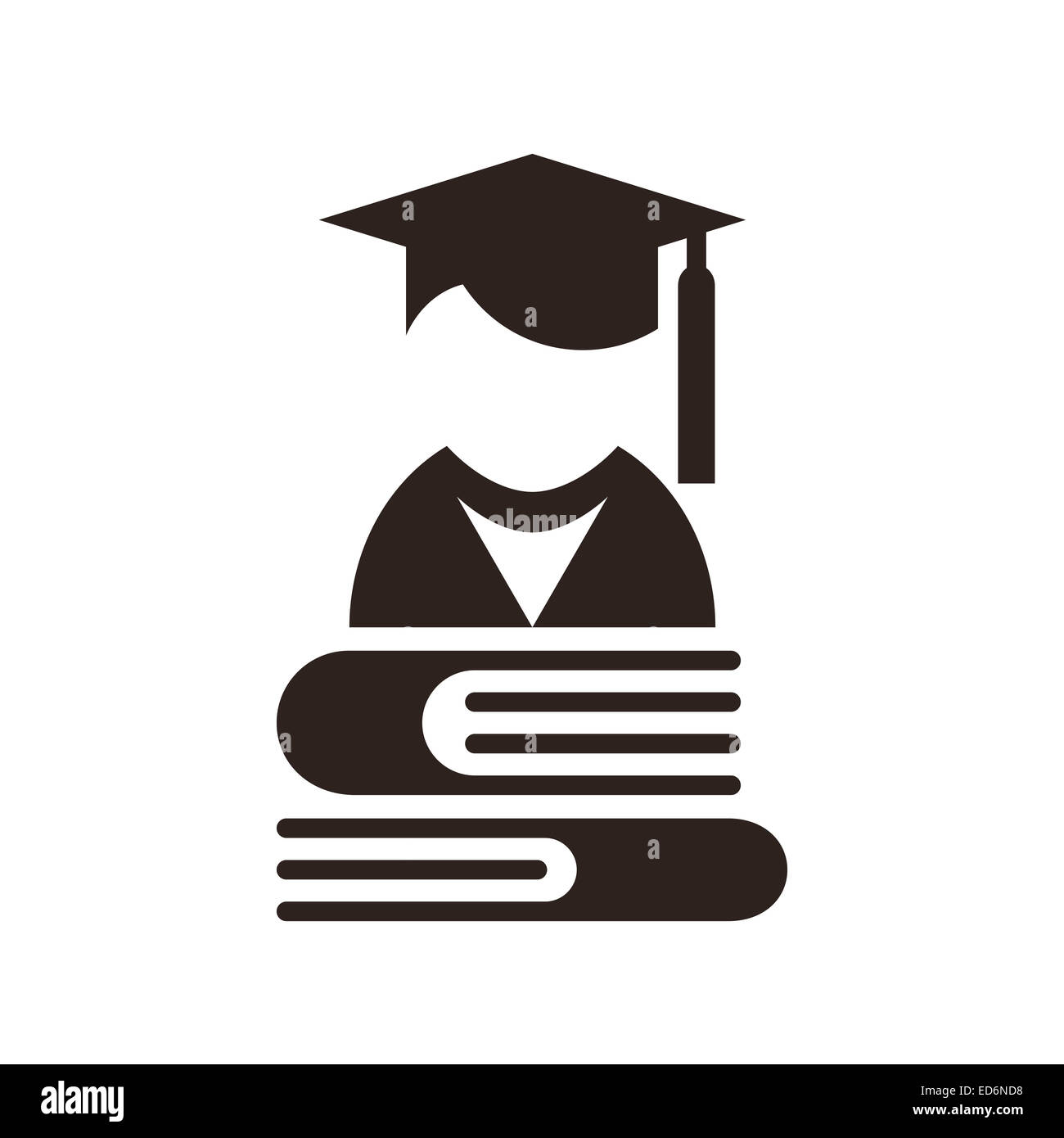 University avatar. Education icon isolated on white background Stock ...