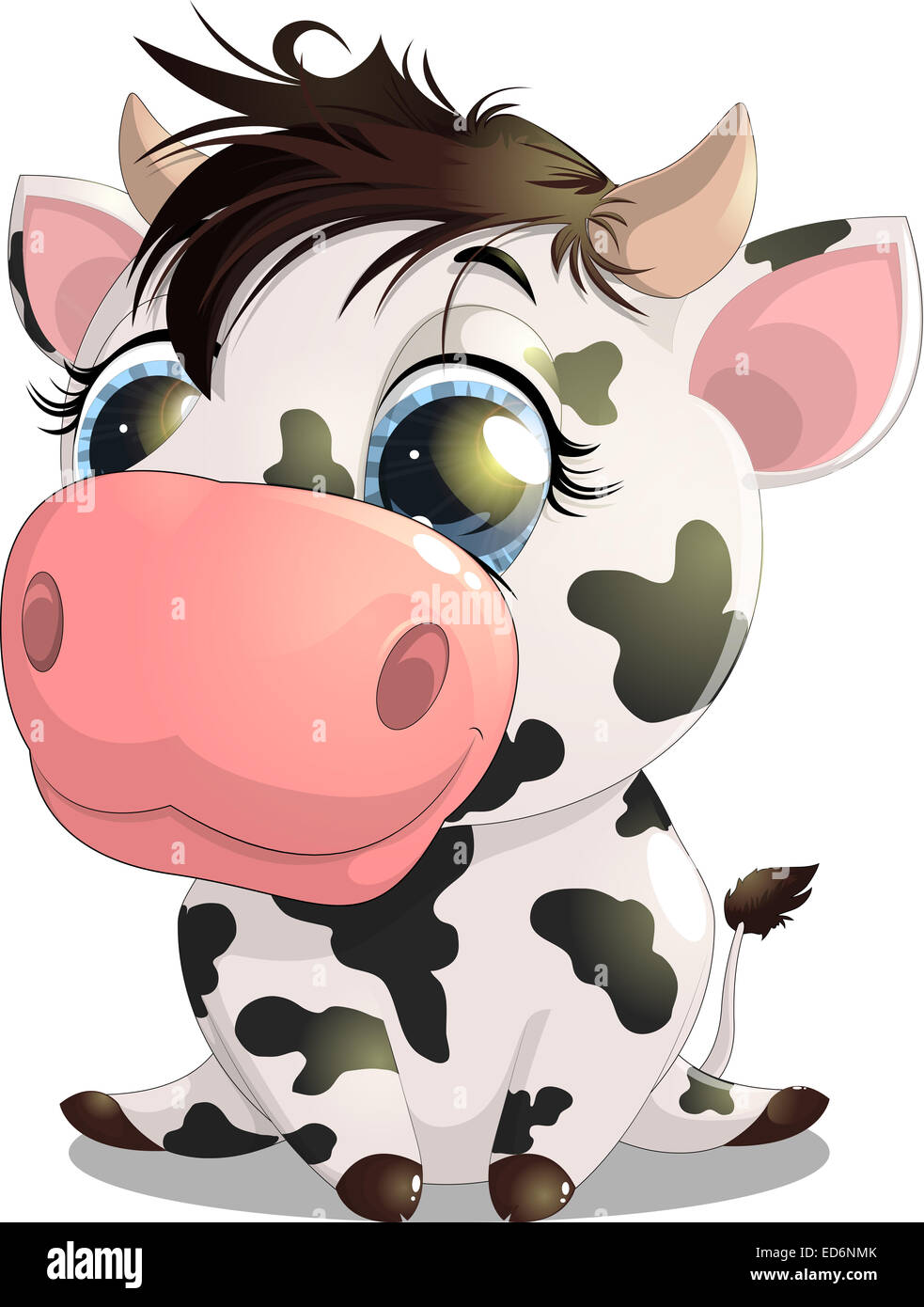 Smiling cow cartoon hi-res stock photography and images - Alamy