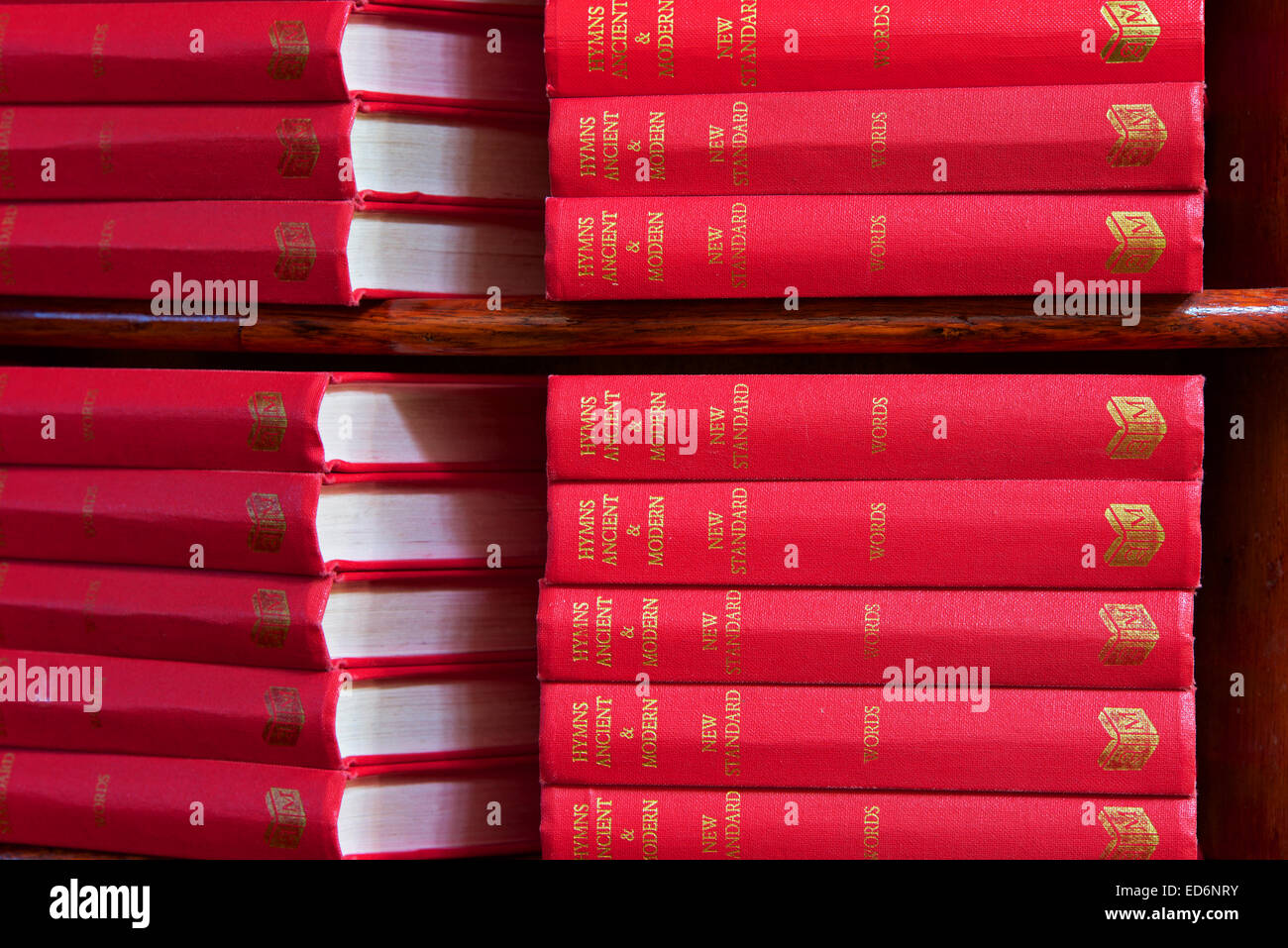 Pile of hymn books in church, England UK Stock Photo - Alamy