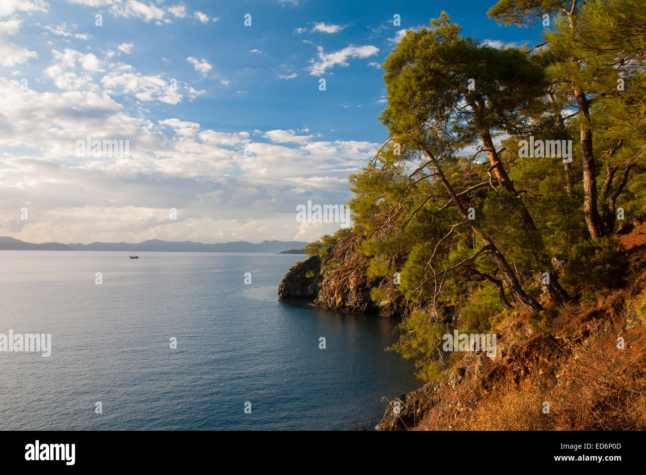 Beach at Mediterranean sea. Fethiye, Turkey Stock Photo - Alamy