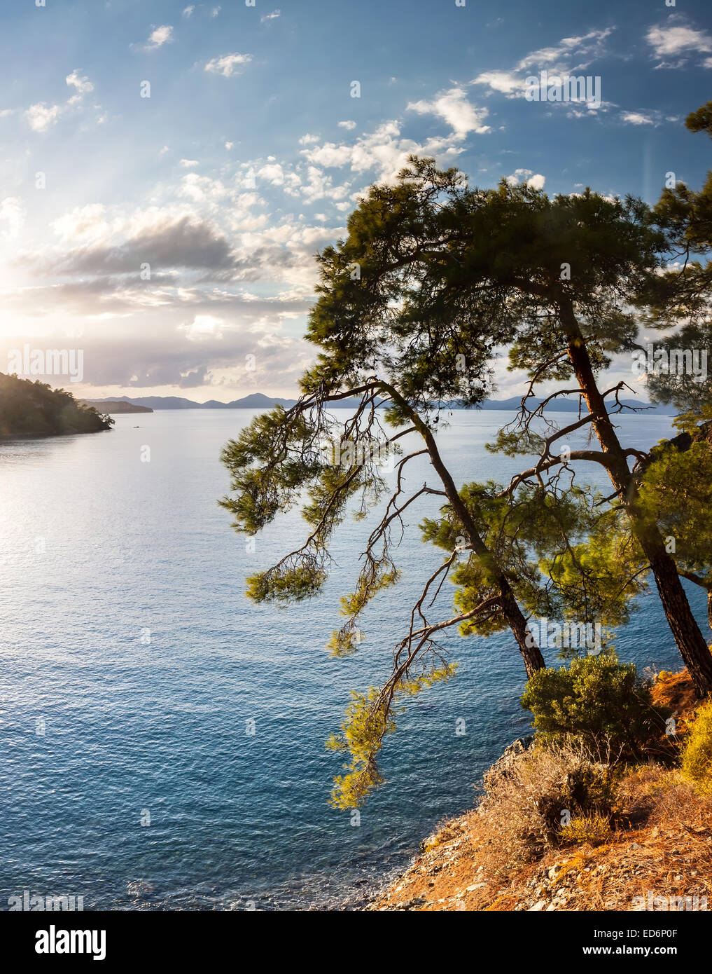 Beach at Mediterranean sea. Fethiye, Turkey Stock Photo - Alamy
