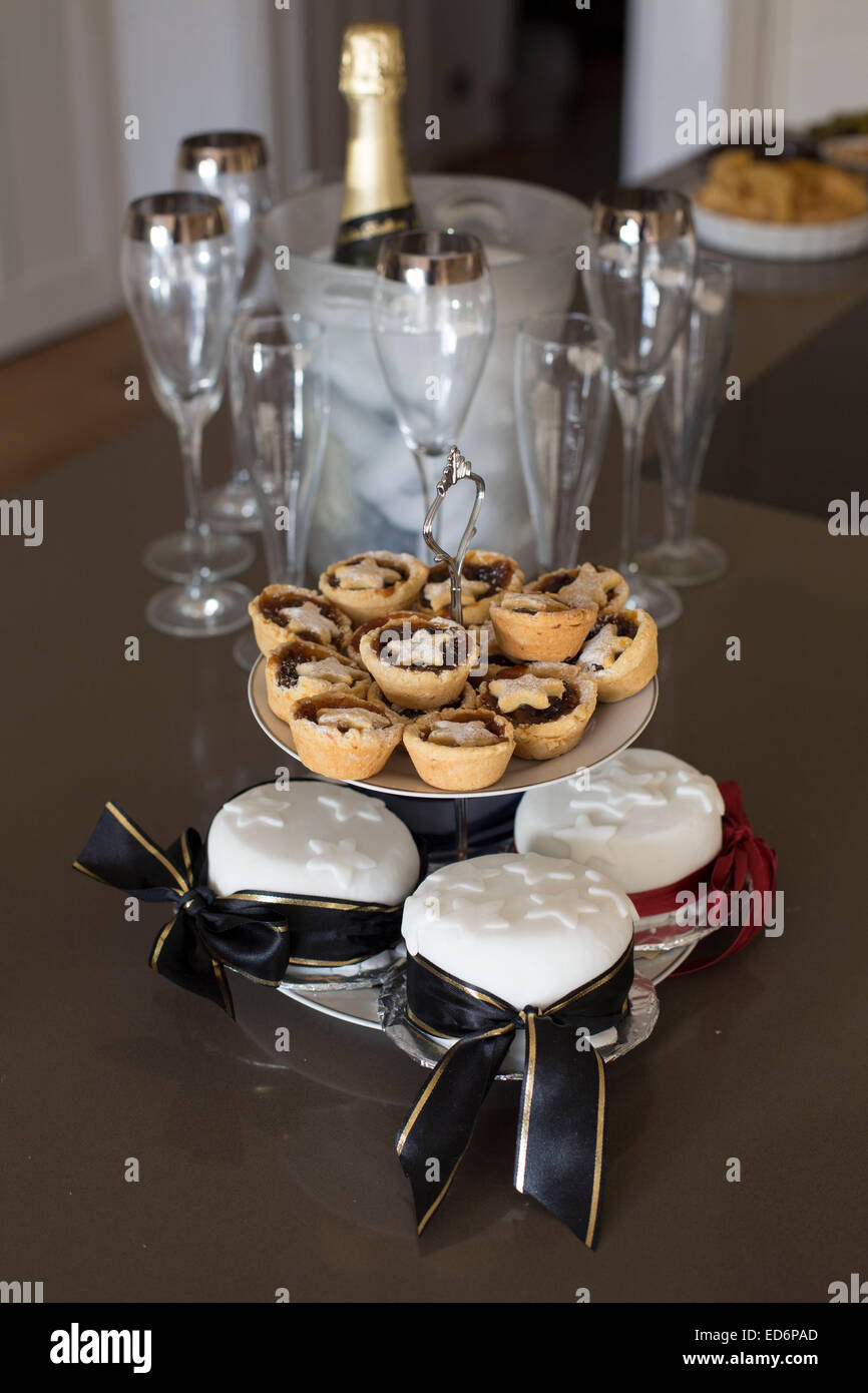 Mini mince pies christmas treat kitchen home table Stock Photo - Alamy