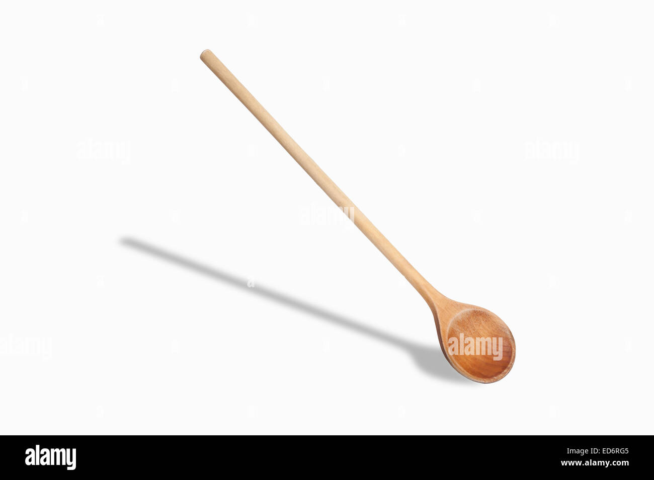 wooden spoon and shadow on white Stock Photo - Alamy