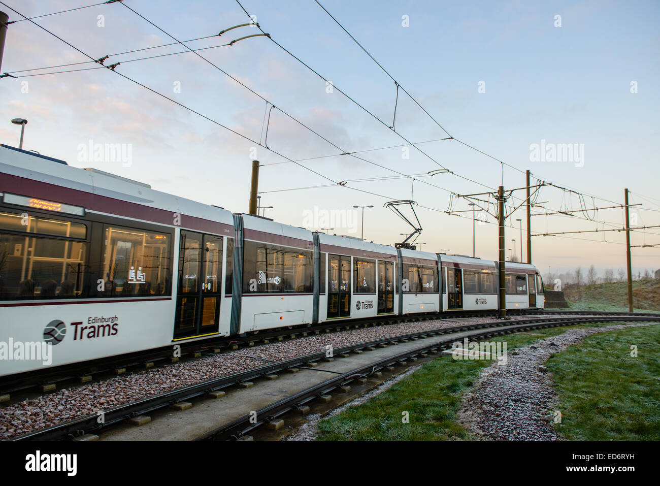 A Urbos 3 tram on the Edinburgh Trams line between York Place and ...