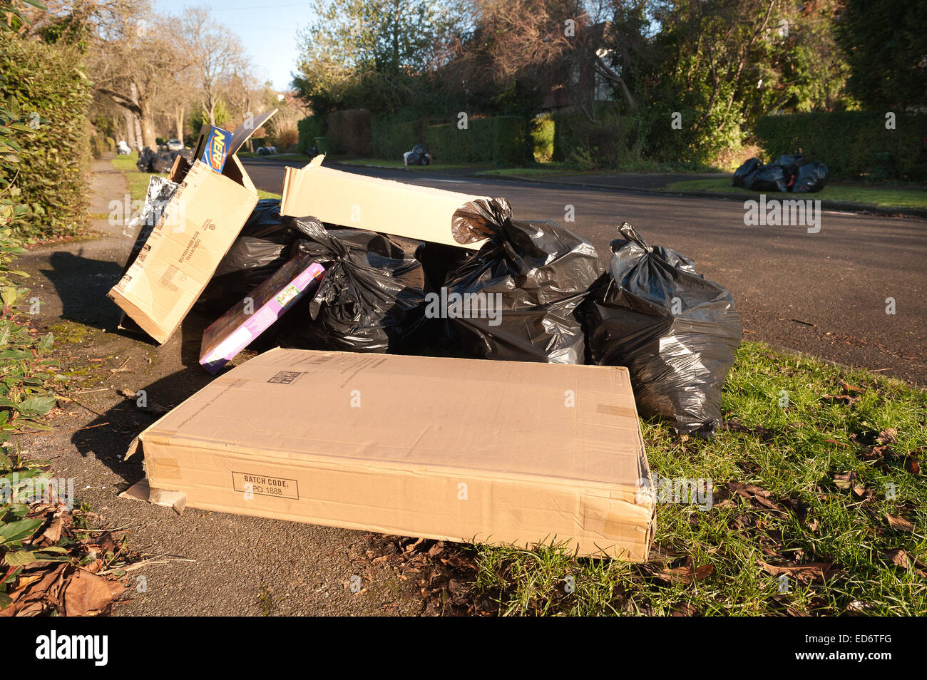 Wheelie bin side of road hi-res stock photography and images - Alamy
