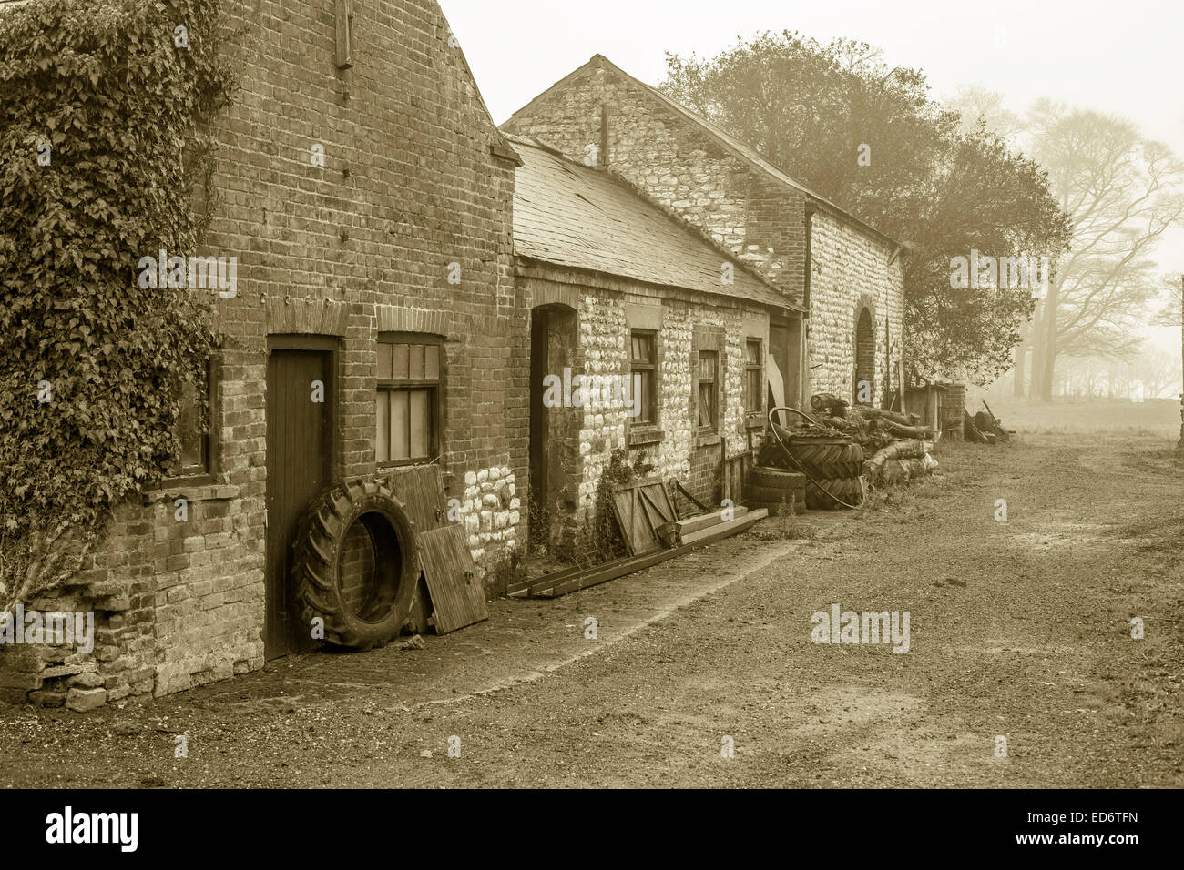 Old Farm buildings at Sewerby Hall, East Yorkshire Stock Photo - Alamy