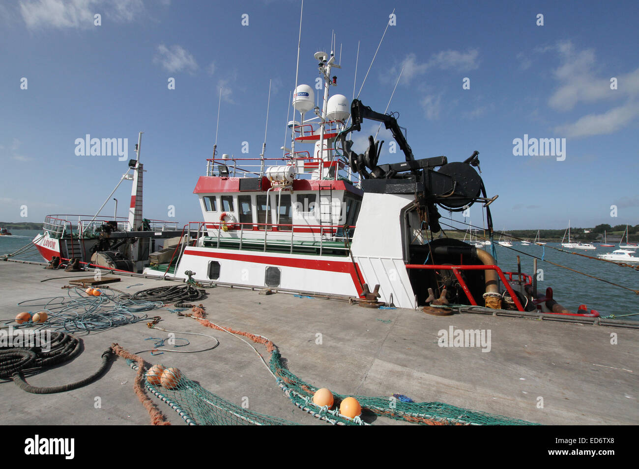 Irish trawler Lövön berthed at Baltimore harbour west Cork County Cork ...